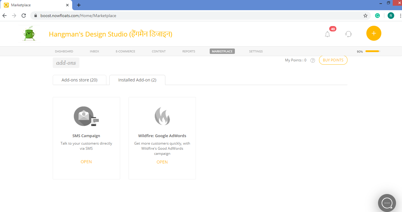 [How To] View Installed Add-On Apps in Boost Web – NowFloats