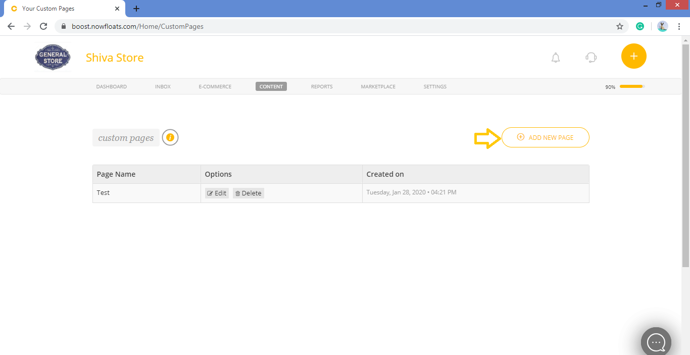 [How To] Add Custom Page to your Boost website using Boost Web – NowFloats