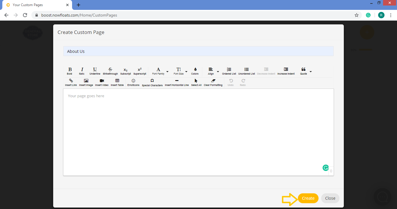 [How To] Add Custom Page to your Boost website using Boost Web – NowFloats