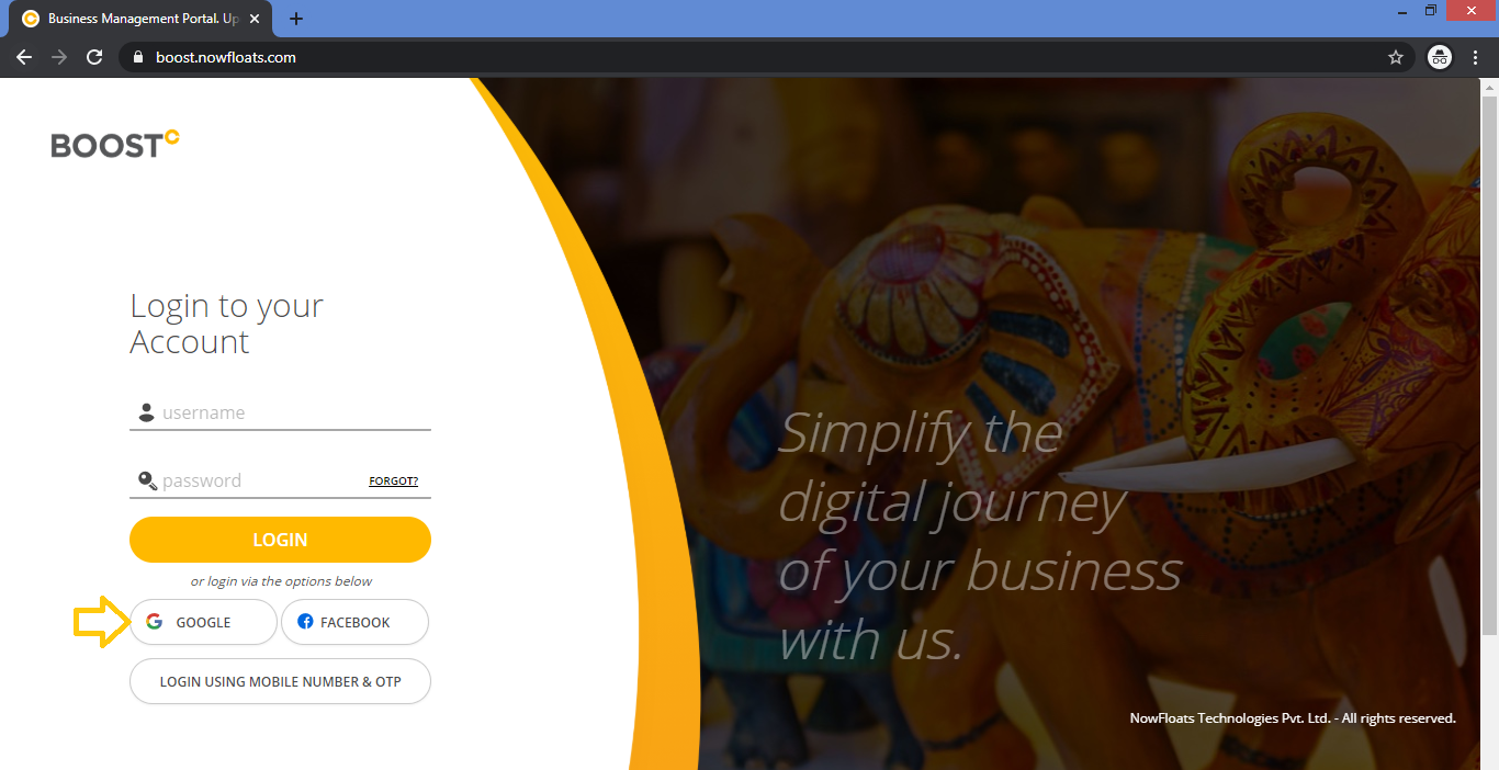 [How To] Login to your Boost Account Via Google – NowFloats
