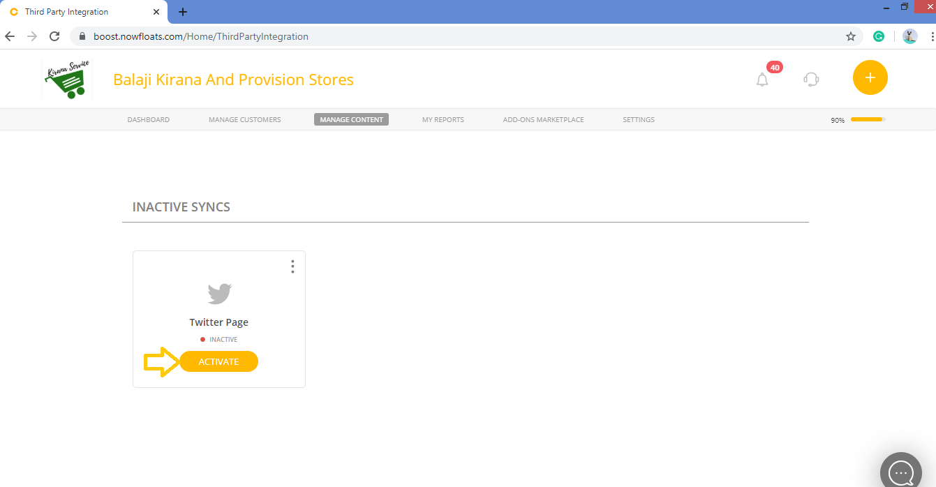 [How To] Sync your Twitter Page with Boost using Boost Web – NowFloats