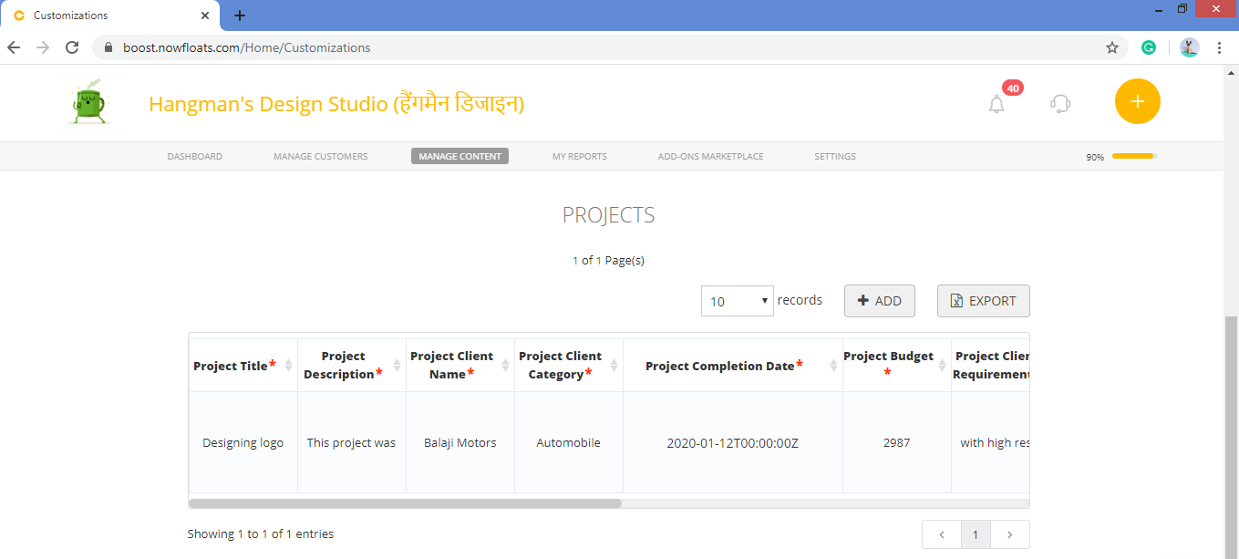 [How To] Delete Project from Manufacturing Website using Boost Web – NowFloats