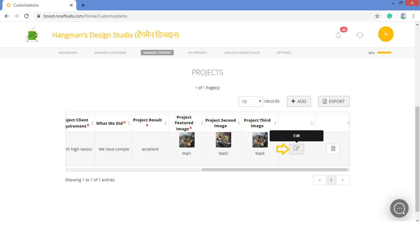 [How To] Edit Projects Information of your Manufacturing Website using Boost Web – NowFloats