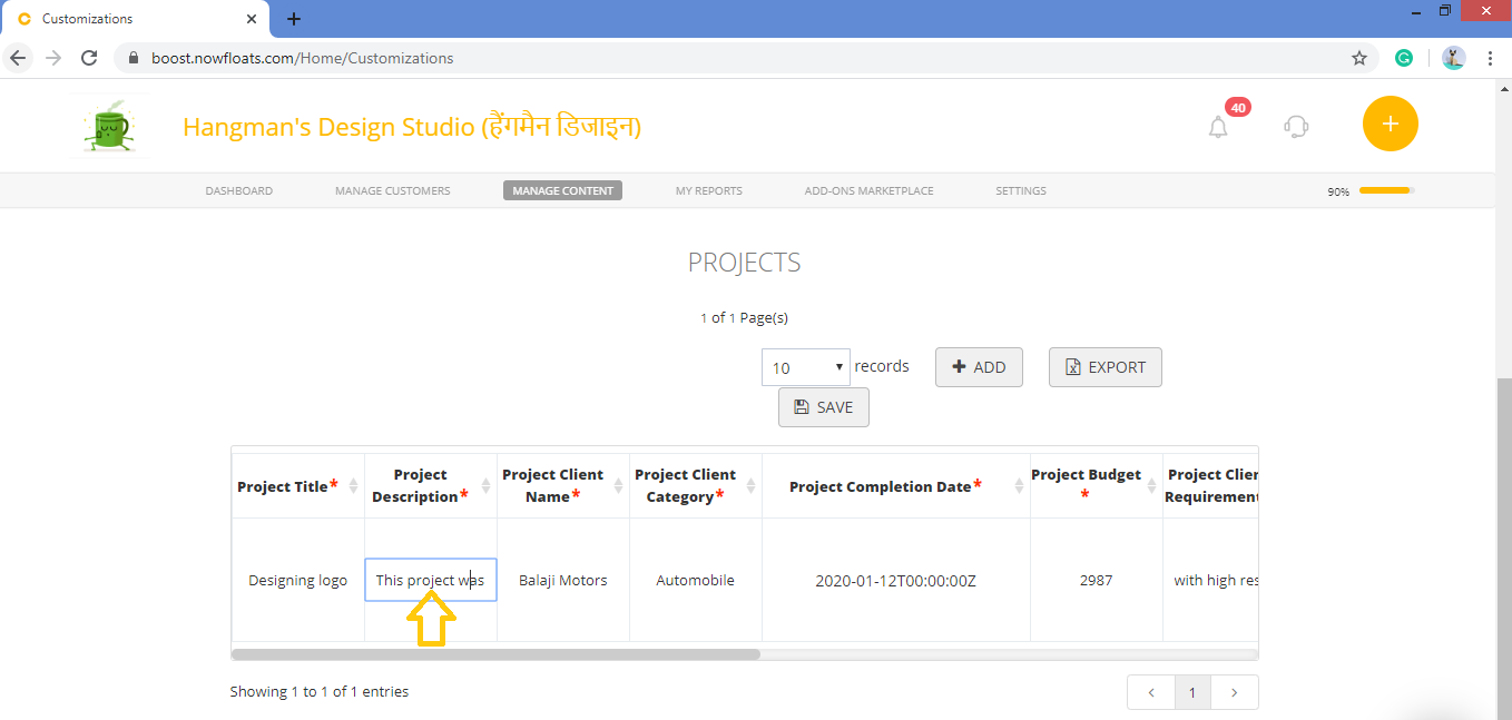 [How To] Edit Projects Information of your Manufacturing Website using Boost Web – NowFloats