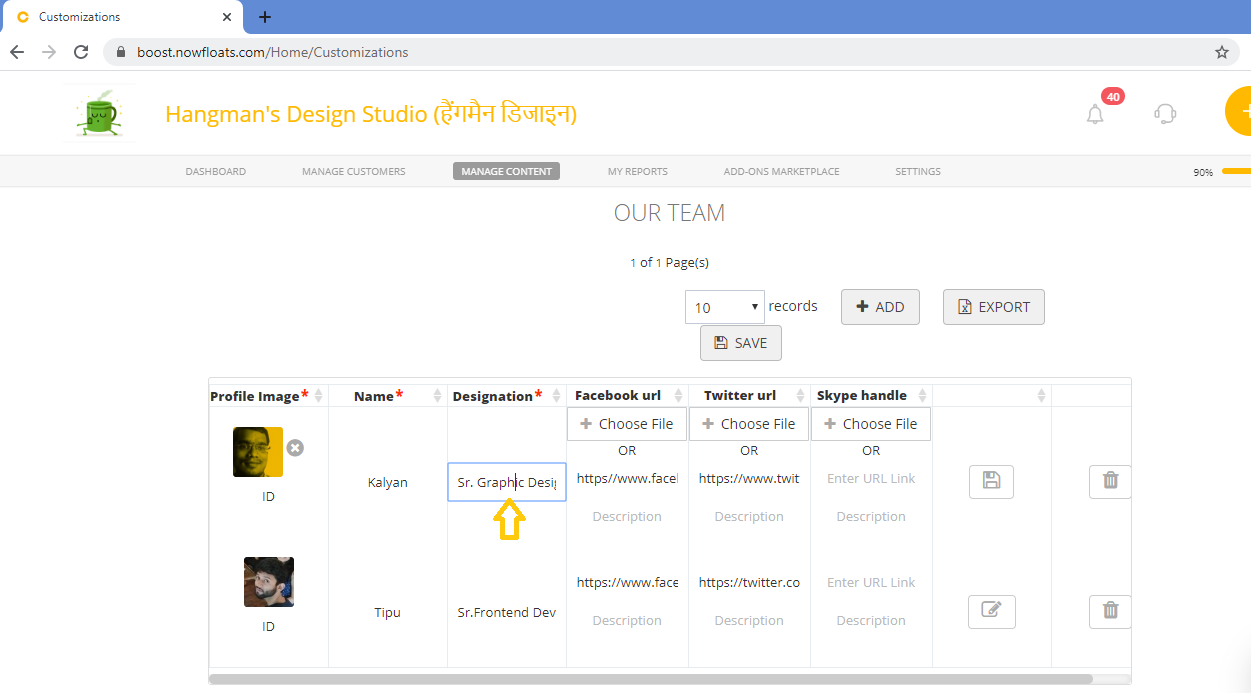 [How To] Edit Our Team section of your Manufacturing Theme Website using Boost Web – NowFloats
