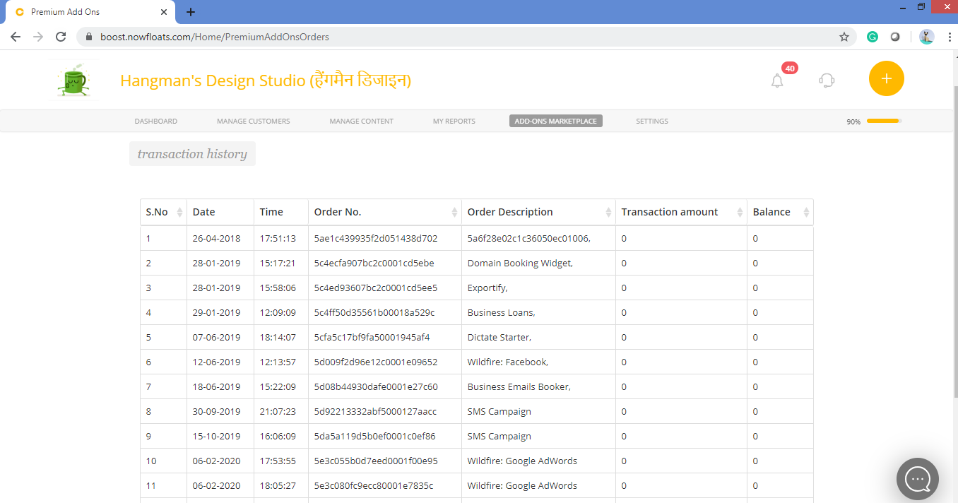 [How To] View Points Purchased History in Boost Web – NowFloats