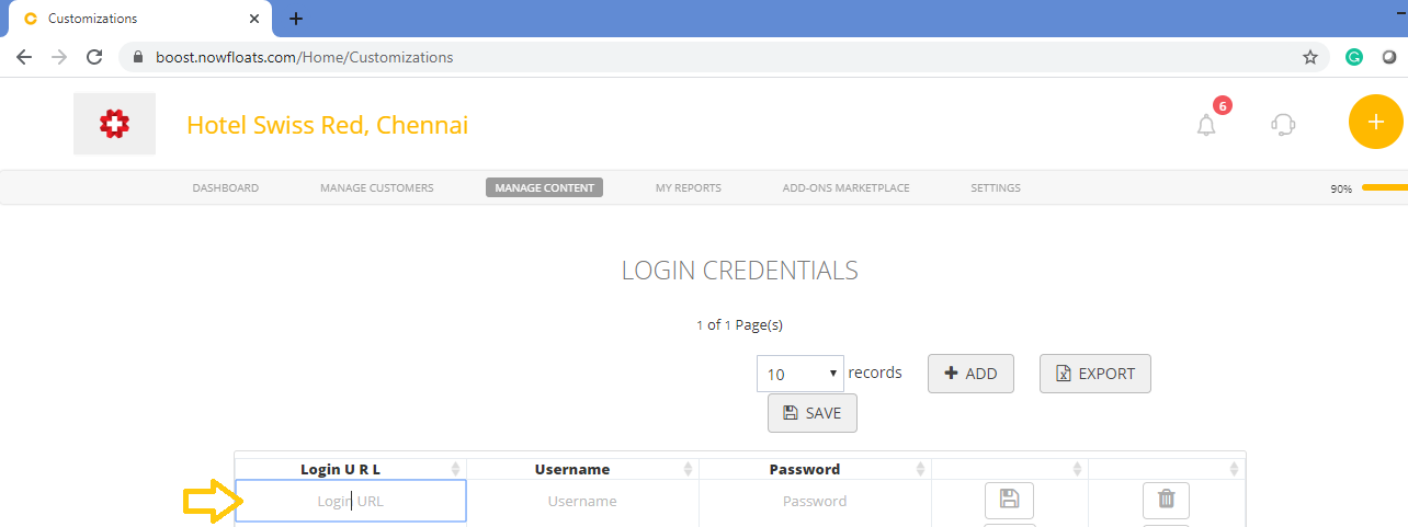 [How To] Add Login Credentials of the application to Hotels Website ...