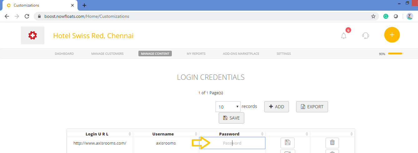 [How To] Add Login Credentials of the application to Hotels Website ...
