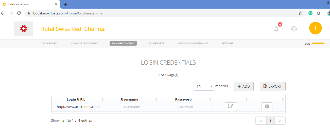 [How To] Add Login Credentials of the application to Hotels Website ...