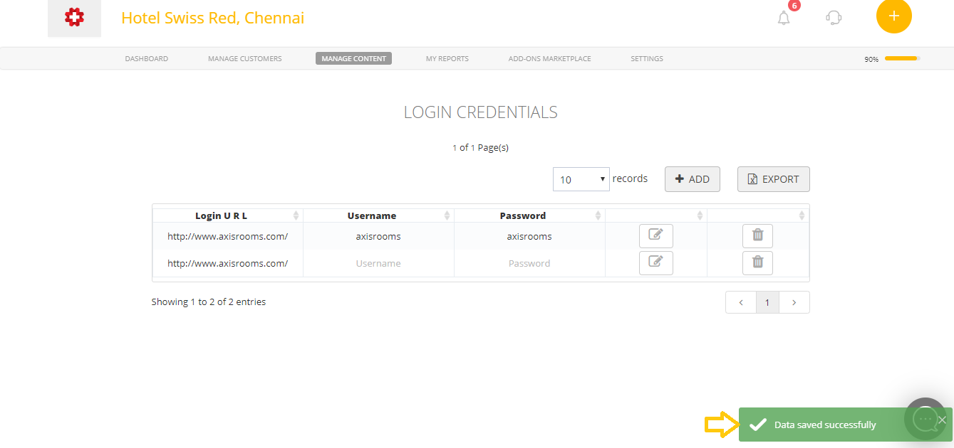 [How To] Edit Login Credentials of the application in Hotels Website ...