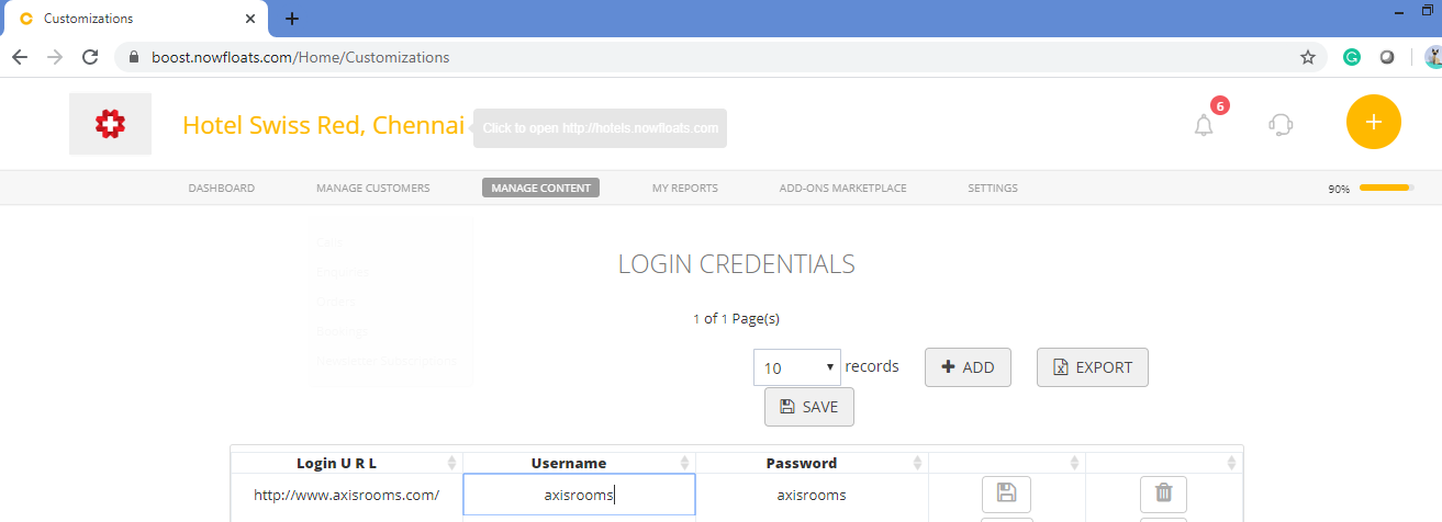 [How To] Edit Login Credentials of the application in Hotels Website ...