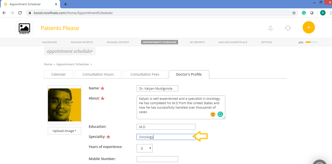 [How To] Add Doctor Profile to your Doctors Website using Boost Web – NowFloats