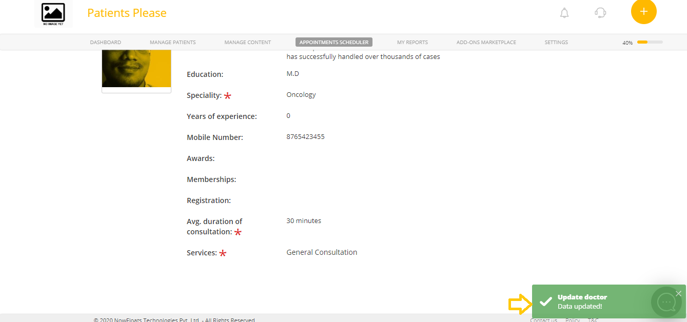 [How To] Edit Doctor Profile of your Doctors Website using Boost Web – NowFloats