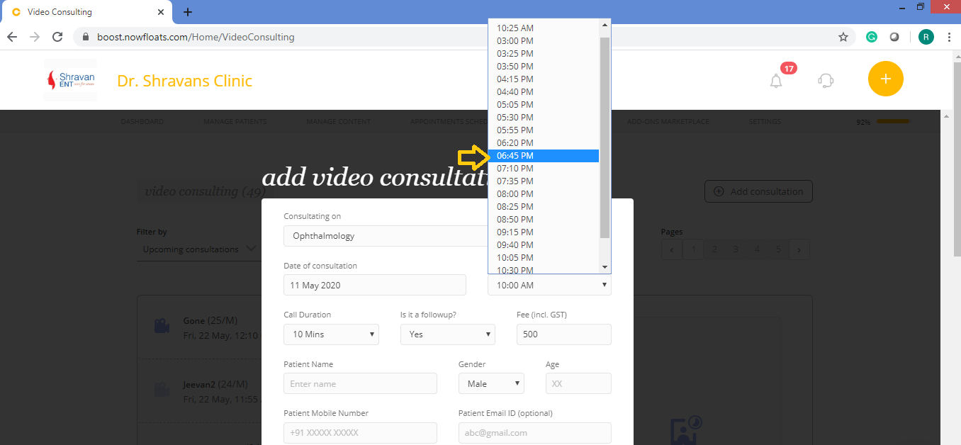 [How To] Book an Appointment of Video Consultation for your Doctor using Boost Web – NowFloats