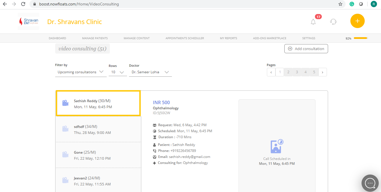 [How To] Book an Appointment of Video Consultation for your Doctor using Boost Web – NowFloats