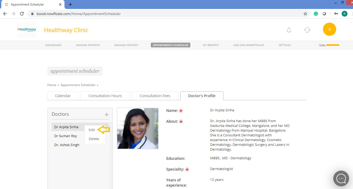 [How To] Edit Doctor's Profile of your Clinic's Website using Boost Web ...