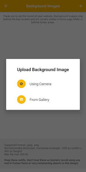 Adding Background Image to your website using Boost360 App. – NowFloats