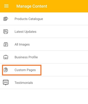 Adding Custom Page to your website using Boost360 Mobile App. – NowFloats