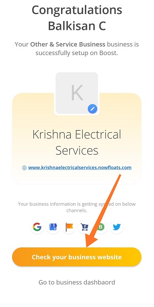 Signing Up for Free Boost Account – NowFloats